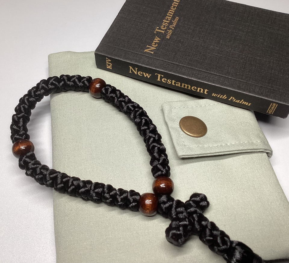 33 Knot Handmade Orthodox Christian PRAYER ROPE with KJV BIBLE Set ...