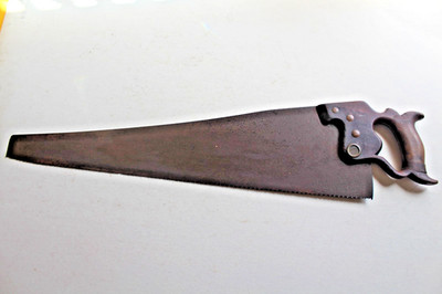 Vintage Antique H DISSTON Phil Crosscut Hand Saw Hack Cut Wood handle 7 ...