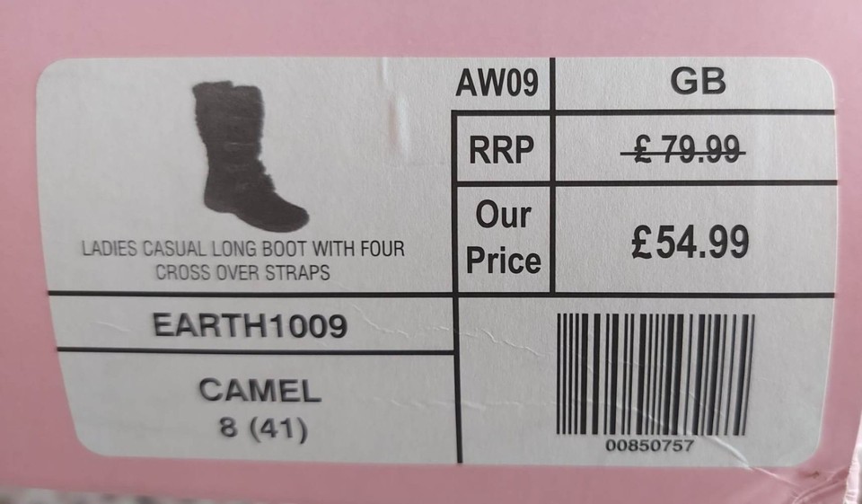 Pavers Ladies Casual Long Boots With Four Cross Over Straps - Camel ...