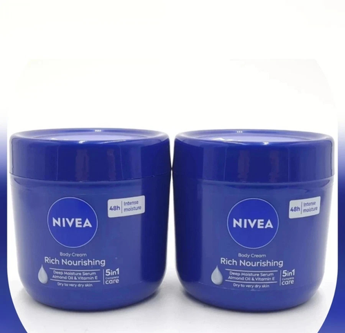 New 2X Nivea Body Cream Intensive Moisture Blue 5in1 Rich Nourishing ...