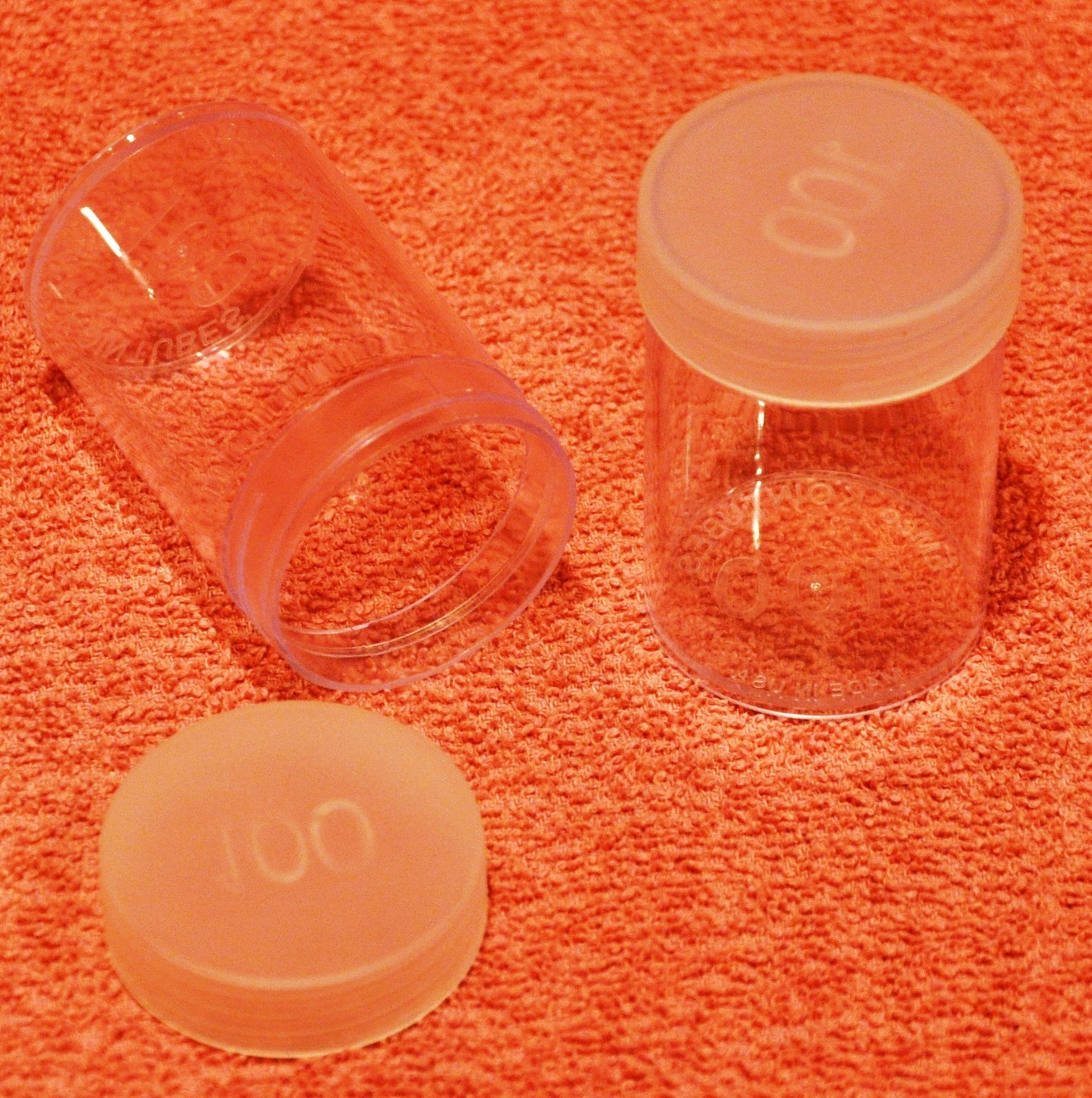 100 LARGE DOLLAR COIN TUBES NEW - Morgan, Eisenhower - in display box ...