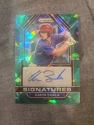 2023 Panini Prizm - Signatures Green Ice Prizm #SIG-AZ Aaron Zavala (AU ...