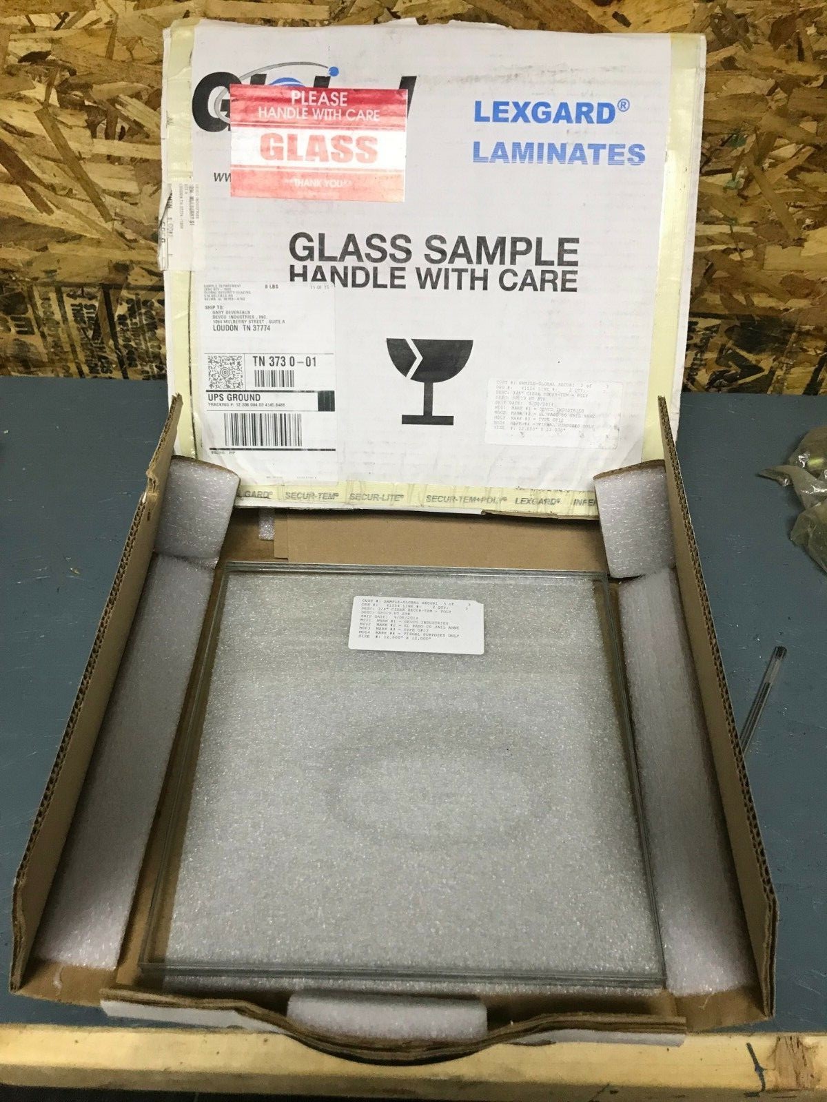 Lexgard glass Sample 12''x12''X3/4'' CLEAR SECUR-TEM + POLY | eBay
