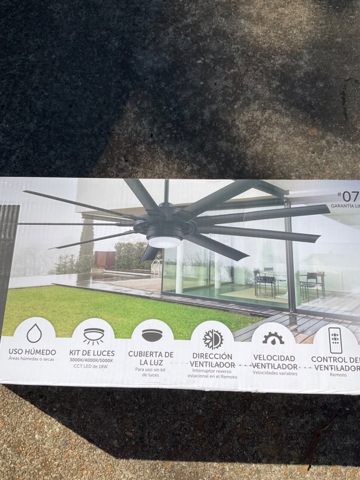 Fanimation Ceiling Fan Studio Collection Slinger v2 72” •BLACK• Remote ...