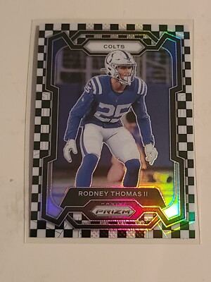 2023 Panini Prizm Rodney Thomas II #130 Black & White Checkerboard ...
