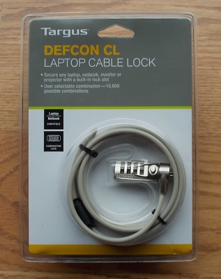 NEW Defcon CL Laptop Cable Lock with Combination - 6.5 feet - GRAY | eBay