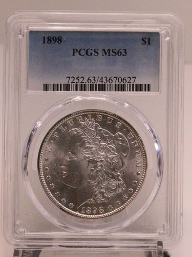1898 $1 Morgan Silver Dollar - PCGS MS63 GENUINE BEAUTIFUL COIN | eBay