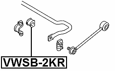 VWSB-2KR Febest REAR STABILIZER BAR BUSH D22 2K3511413 | eBay