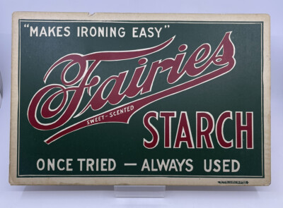 Antique Fairies Sweet Scented Starch Cardboard Window Sign Cross Press ...