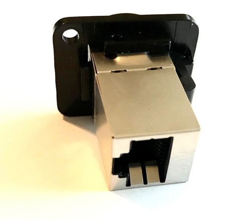 D type metal CAT6A RJ45 panel mount with copper shield | eBay