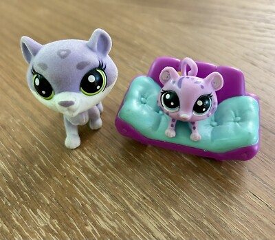 Authentic Littlest Pet Shop LPS Leopard Fuzzy #1-169 Baby #1-170 | eBay