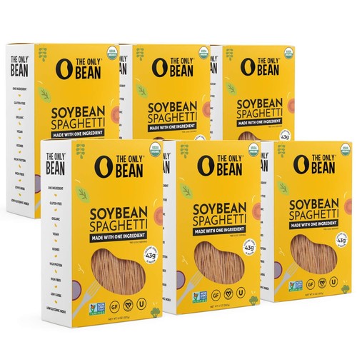 The Only Bean - Organic Soy Spaghetti Pasta - High 8 Ounce (Pack of 6 ...