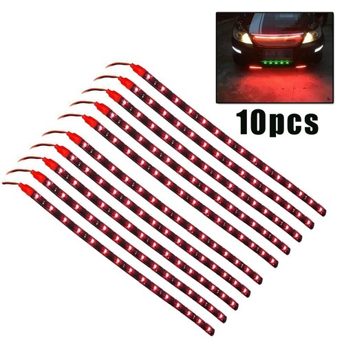 Strip LED Flexible Lamp Motorcycle Red SMD Tail 1000K 10pcs 30CM ...