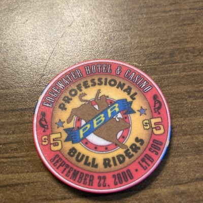 $5 edgewater Bill Riders Pbr vintage obsolete laughlin casino chip | eBay