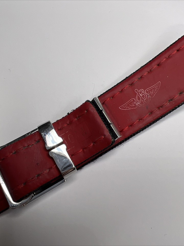 Authentic Breitling 22mm x 20mm Black Fabric 101W Strap & A20D.1 ...
