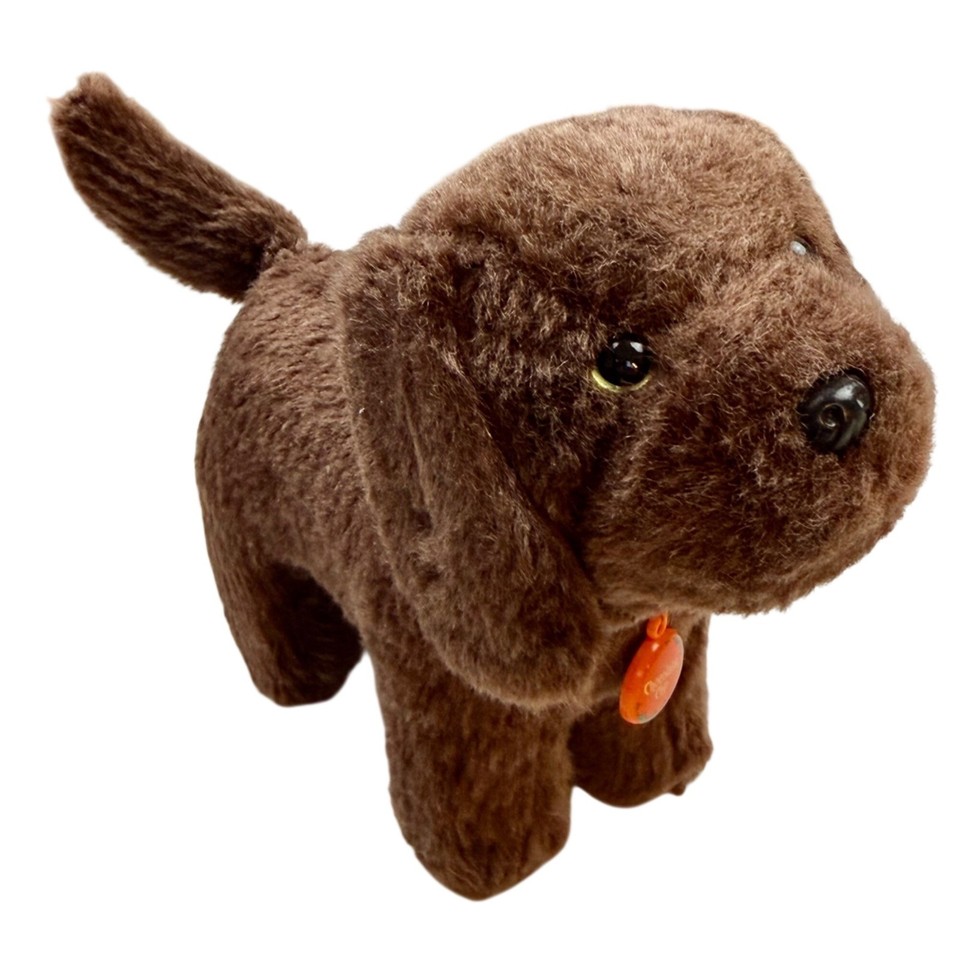 American Girl Chocolate Chip Lab Plush Dog Toy Brown Puppy Collar & Tag ...