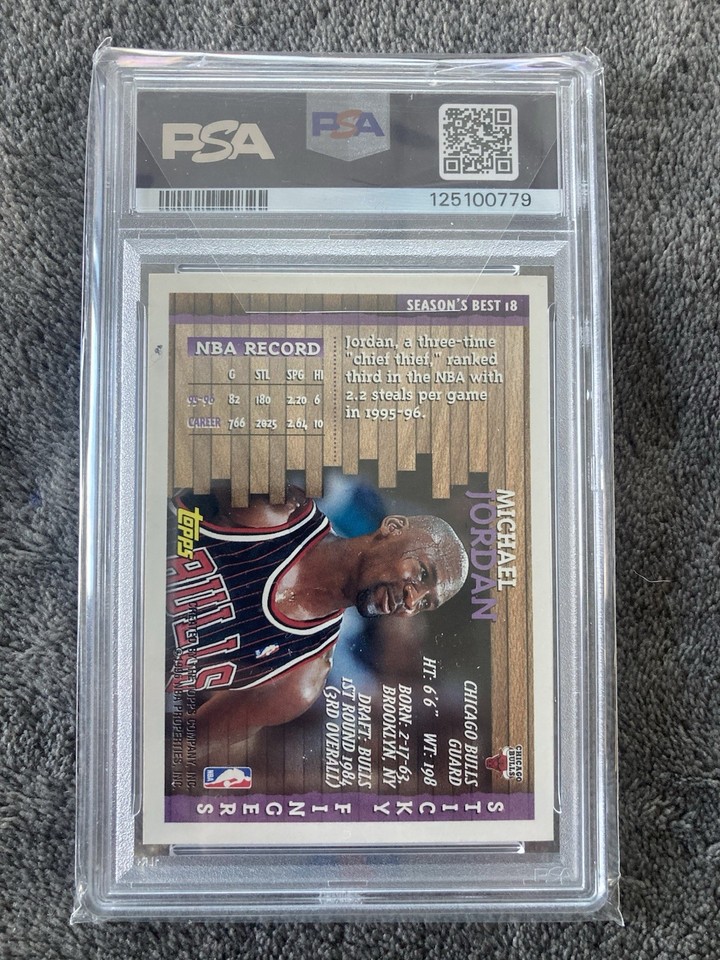 1996 Topps Michael Jordan Sticky Fingers #18 PSA 9. Iconic Insert | eBay