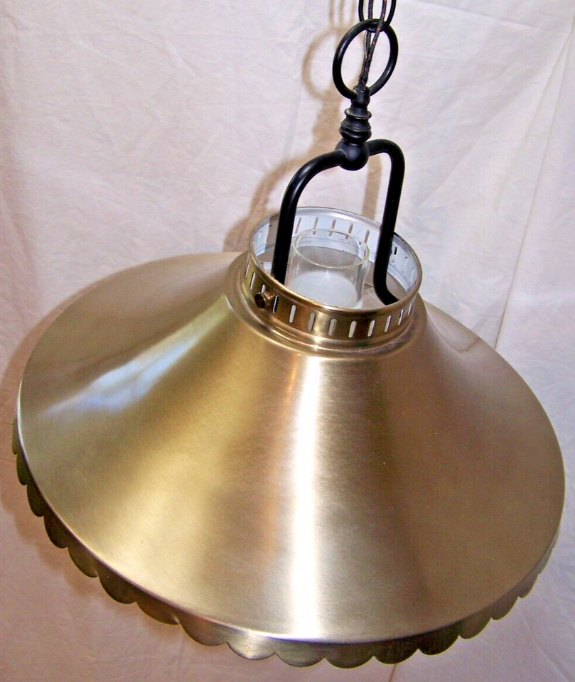 MCM Rustic Copper and Brass Hurricane Lamp Hanging Ceiling Light Fixture 3 way | eBay