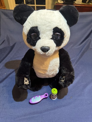 Hasbro FurReal PLUM The Curious Panda Bear Cub Interactive Plush Sound ...