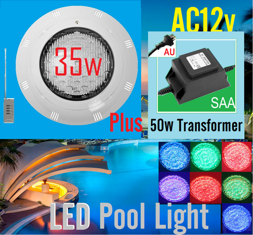New 35W 558 Led ABS Pool Party Light RGB 7 Color Plus 50w/12v Pool ...