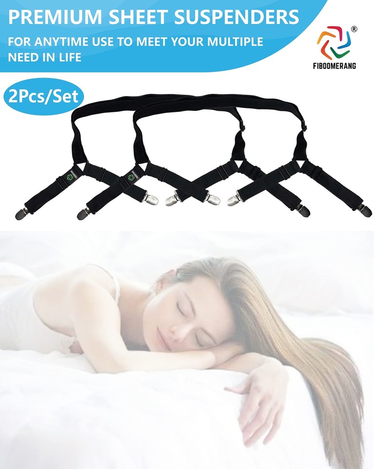 Bed Sheet Holder Straps Adjustable Sheet Stays Keepers With Elastic ...