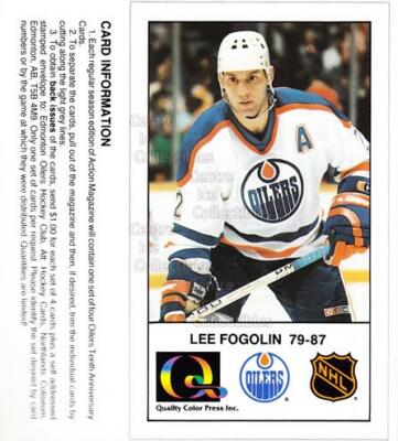 1988-89 Edmonton Oilers Tenth Anniversary #42 Lee Fogolin | eBay