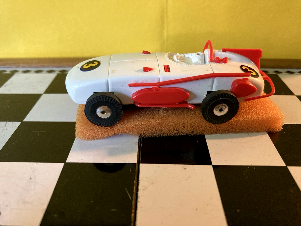 Rare Vintage Atlas HO Slot Car; White/ Red/ Trim Indianapolis Roadster ...