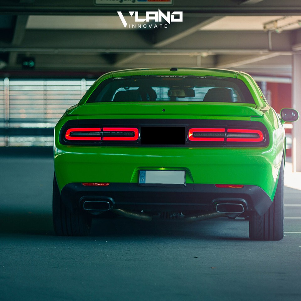 VLAND Pair Red LED Tail Lights For Dodge Challenger 2008-2014 LED Rear ...