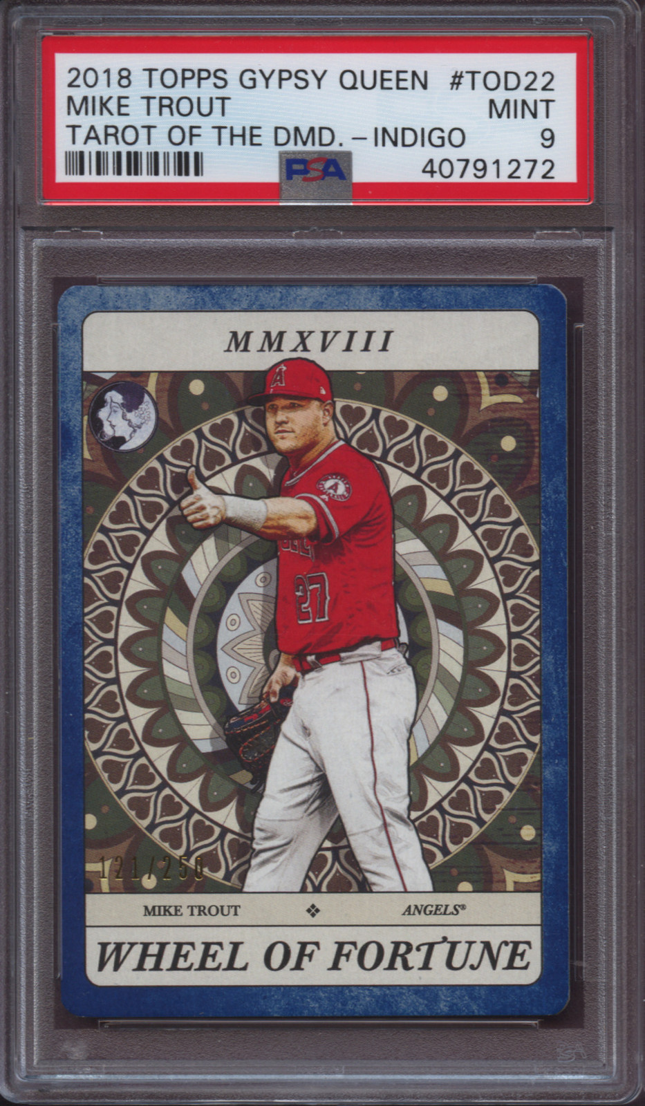 2018 Topps Gypsy Queen Tarot of the Diamond Mike Trout PSA 9 Mint ...