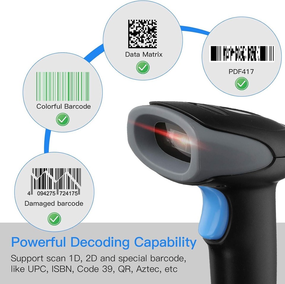 Eyoyo 2D QR Code PC Barcode Scanner with Stand Handheld Bar Code Scanner Reader | eBay Australia