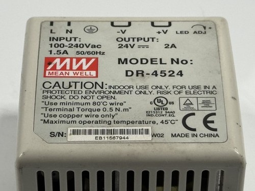 Mean Well DR-4524 Power Supply 24V 2A | eBay