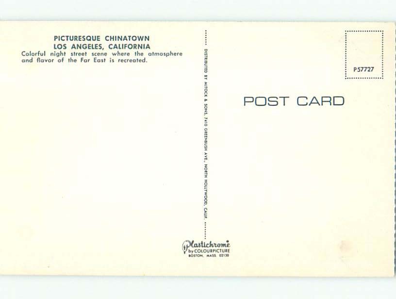 Pre-1980 OLD CARS & SHOPS ON CHINATOWN STREET Los Angeles California CA ...