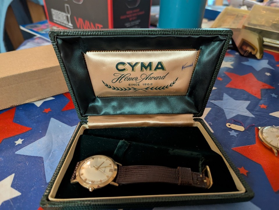 CYMA 10ct Gold Filled - Mens Watch - Manual Wind - 33mm - 1950s - Swiss ...