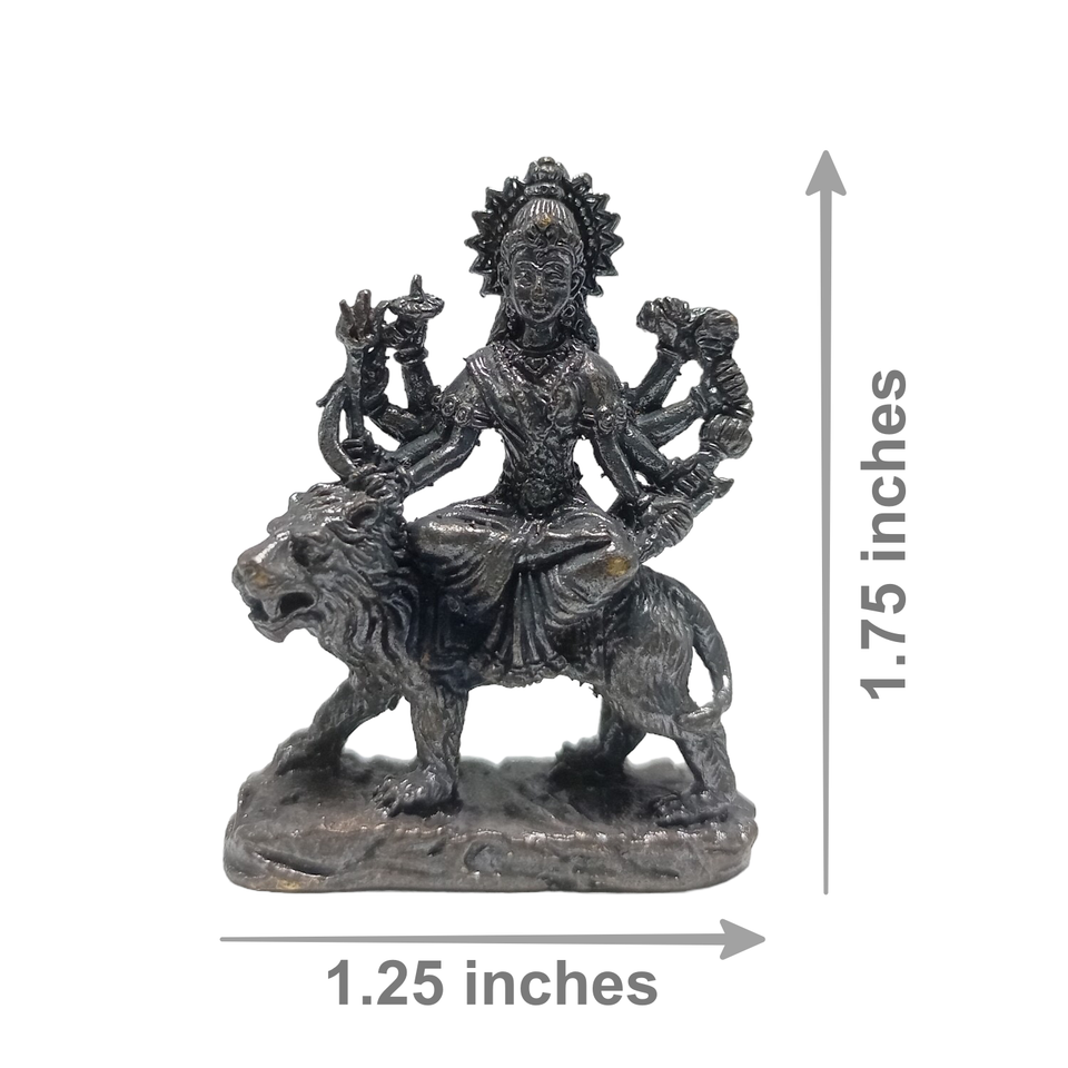 Durga Maa Brass Statue Black Hindu Goddess of Victory Murti Devi ...
