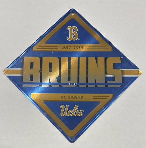 UCLA Bruins Metal Diamond Wall Sign Man Cave Decor NCAA Officially ...