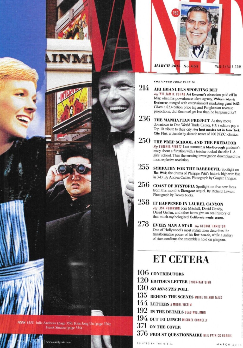 Vanity Fair Magazine Hollywood Issue Amy Adams Channing Tatum Reese ...