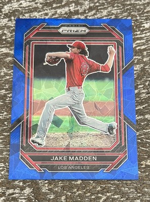 2023 Panini Prizm Baseball Jake Madden base BLUE CRACKED ICE Prizm SP ...