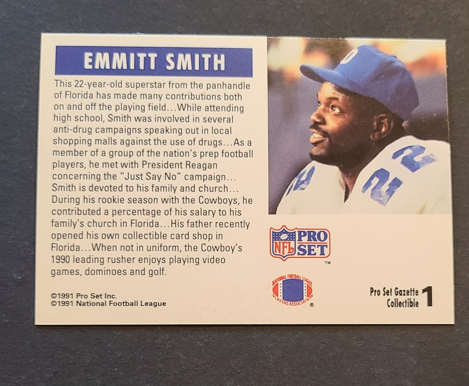 1991 Pro Set #1 Emmitt Smith Promos NM-MT | eBay