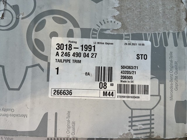 MERCEDES a Class W176 Driver off Side Exhaust End Tip Bracket ...