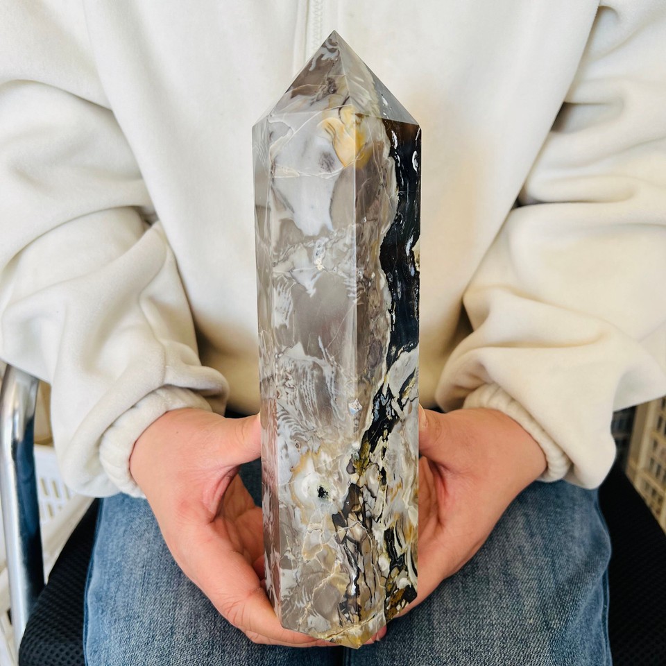 4.07LB Polishing and Restoration of Natural Volcanic Agate Crystal ...