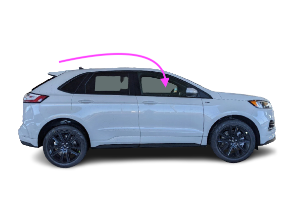 Fits: 2015-2024 Ford Edge Passenger Side Right Front Door Window Glass ...
