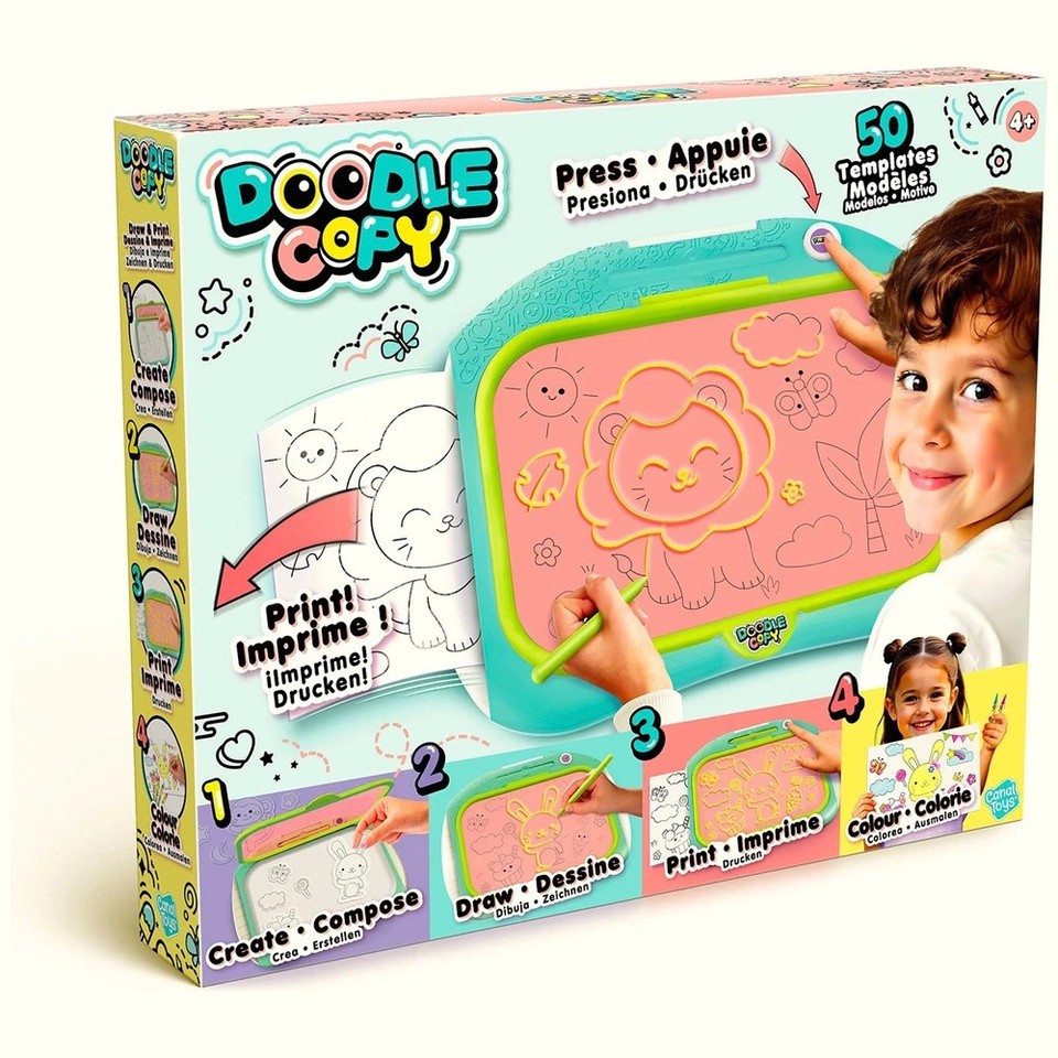 Doodle Copy Draw & Print Creative Art Set Kids Craft Kit Drawing Fun ...