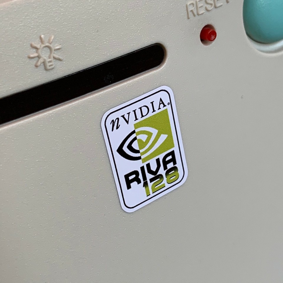 NVidia TNT2 RIVA Geforce 2 3 Ti4200 256 Vintage Retro PC Case Badge ...