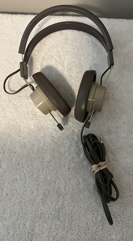 Vintage Telex 610 Wired Adjustable Headband Stereo Over-Ear Headphones ...