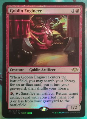 mtg magic Goblin Engineer FOIL ENGLISH FRENCH Ingénieur gobelin modern ...