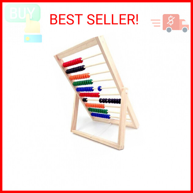 MAGIKON Wooden Counting Number Frame, 10 Rows Abacus for Kids Learning ...