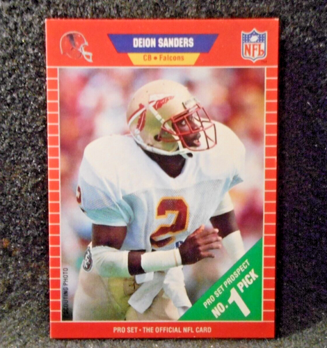 1989 Deion Sanders Pro Set Prospect Rookie card #486.....Falcons ...