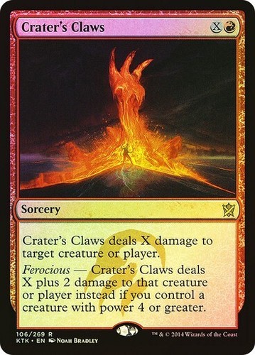 Crater's Claws - Foil KTK NM/M MTG - Kill spell Burn Commander EDH Red ...