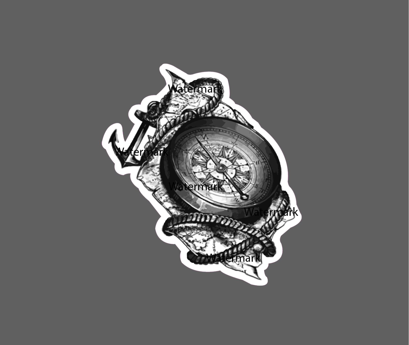 Compass Map Sticker Nautical Waterproof NEW | eBay