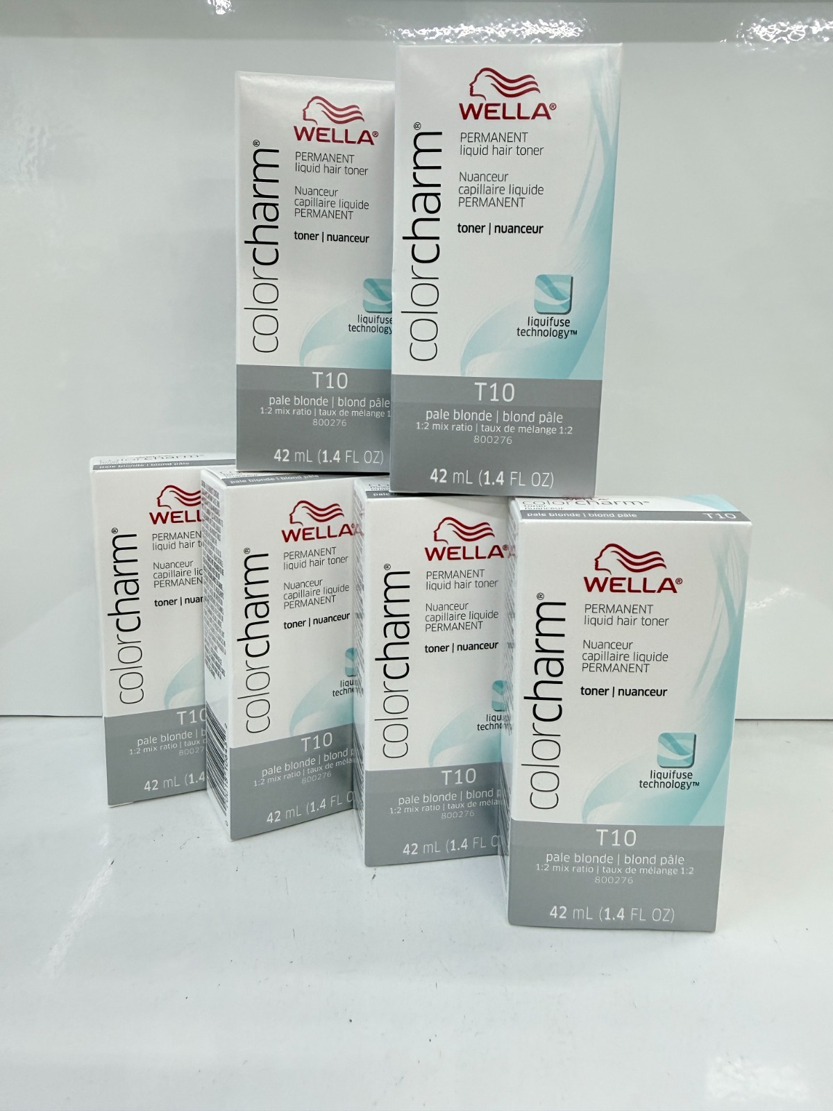 Wella Color Charm Permanent Liquid Toner T10 Pale Blonde 1.4oz 6pc ...